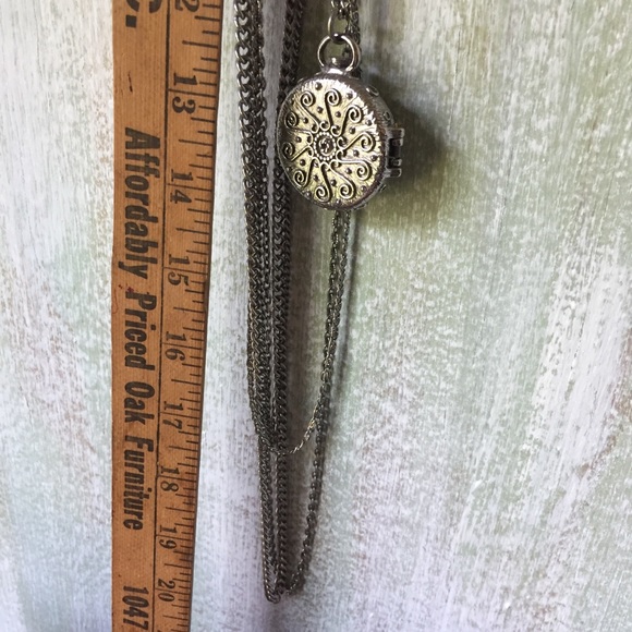 Jewelry | Vintage Multi Strand Silver Locket Necklace | Poshmark